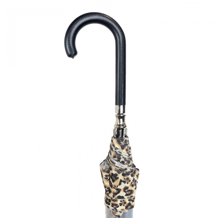 Fulton Birdcage Luxe Leopard Dome Umbrella | Umbrellas.co.uk
