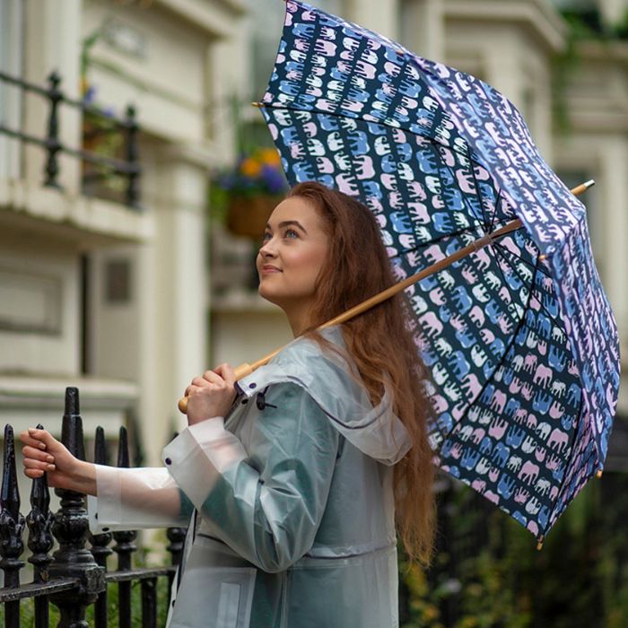 Fulton Eco UV Elephants Recycled Umbrella | Umbrellas.co.uk