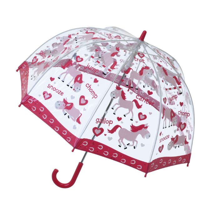 Soake Bugzz Kids' Clear Dome Pony Umbrella | Umbrellas.co.uk