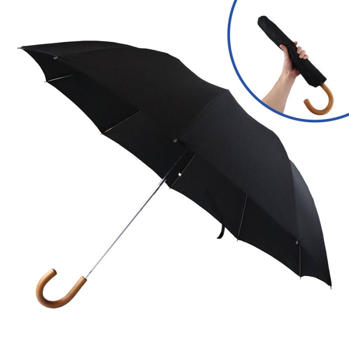 Fox Umbrellas TEL3 Malacca Handle Umbrella | Umbrellas.co.uk