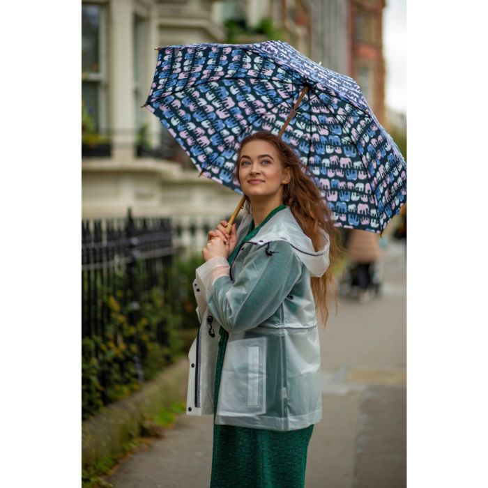 Fulton Eco Ocean UV Elephants Umbrella | Umbrellas.co.uk