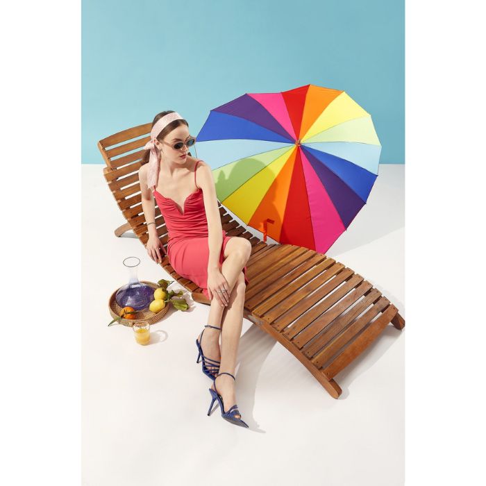 Fulton Ladies' Heart Rainbow Umbrella | Umbrellas.co.uk