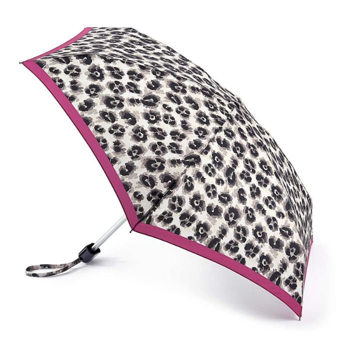 Fulton Tiny Leopard Border Umbrella | Umbrellas.co.uk