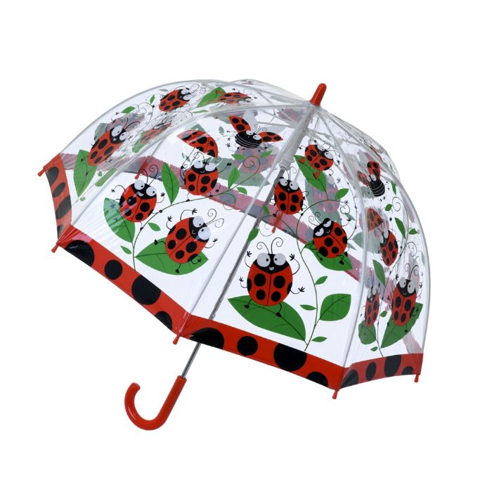 Soake Bugzz Kids' Clear Ladybird Umbrella | Umbrellas.co.uk