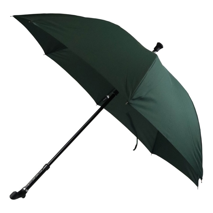 Crutch-Handle Green Walking Umbrella | Umbrellas.co.uk