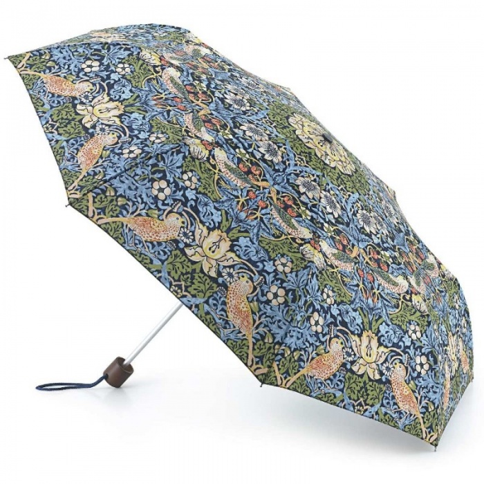 Fulton Minilite Umbrella Strawberry Thief | Umbrellas.co.uk