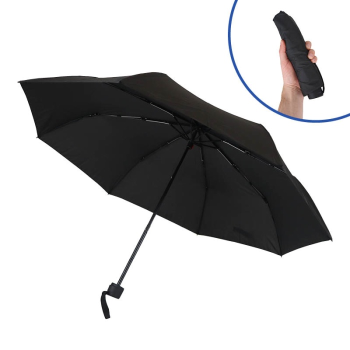 Knirps A.050 Manual Pocket Umbrella Black | Umbrellas.co.uk