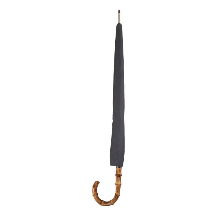 Gents' Grey Umbrella w/ Bamboo Handle | Umbrellas.co.uk