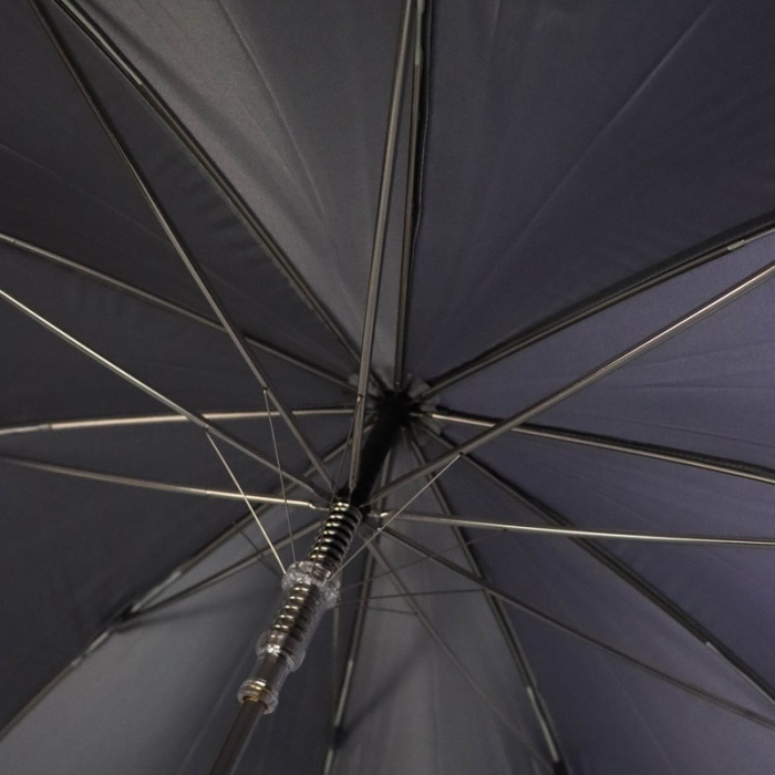 Gents' Grey Umbrella w/ Bamboo Handle | Umbrellas.co.uk